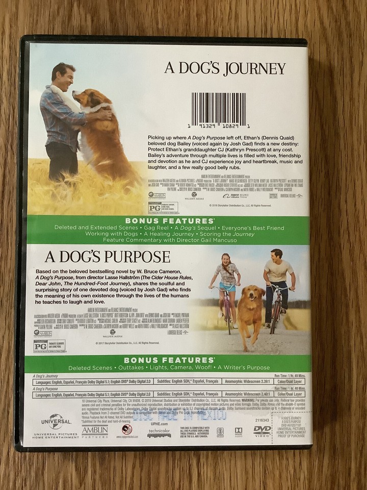 A Dog's Journey / a Dog's Purpose (2-Movie DVD set) | eBay