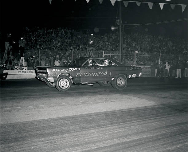 Don Nicholson In His Mercury Comet Drag Car 1966 Motor Racing Old Photo ...