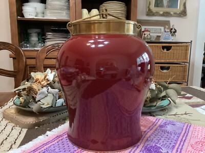( 15 in h ) Vintage Chinese Large Red Ginger Jar by Bombay Company 10. ...