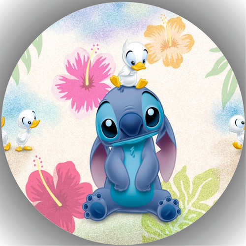 Lilo et Stitch. Décoration de gâteau comestible, Azyme,disque diamètre ...