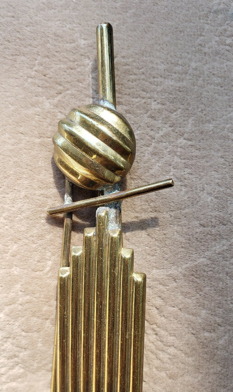 HUGE Vtg Artisan Stick Figure Gestural Voodoo Brass M… - Gem