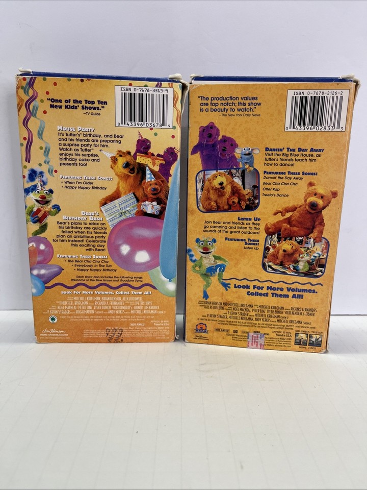 VTG Bear In the Big Blue House VHS Lot Jim Henson Movies Puppets Tested ...