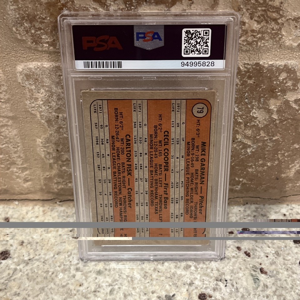 1972 Topps Carlton Fisk # 79 PSA 4 VG EX Rookie Card RC Baseball HOF ...