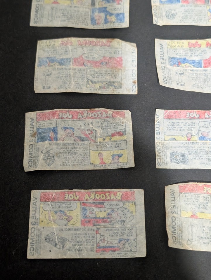 Lot of 10 Vintage Bazooka Joe Comics from Bazooka Bubble Gum Ephemera ...