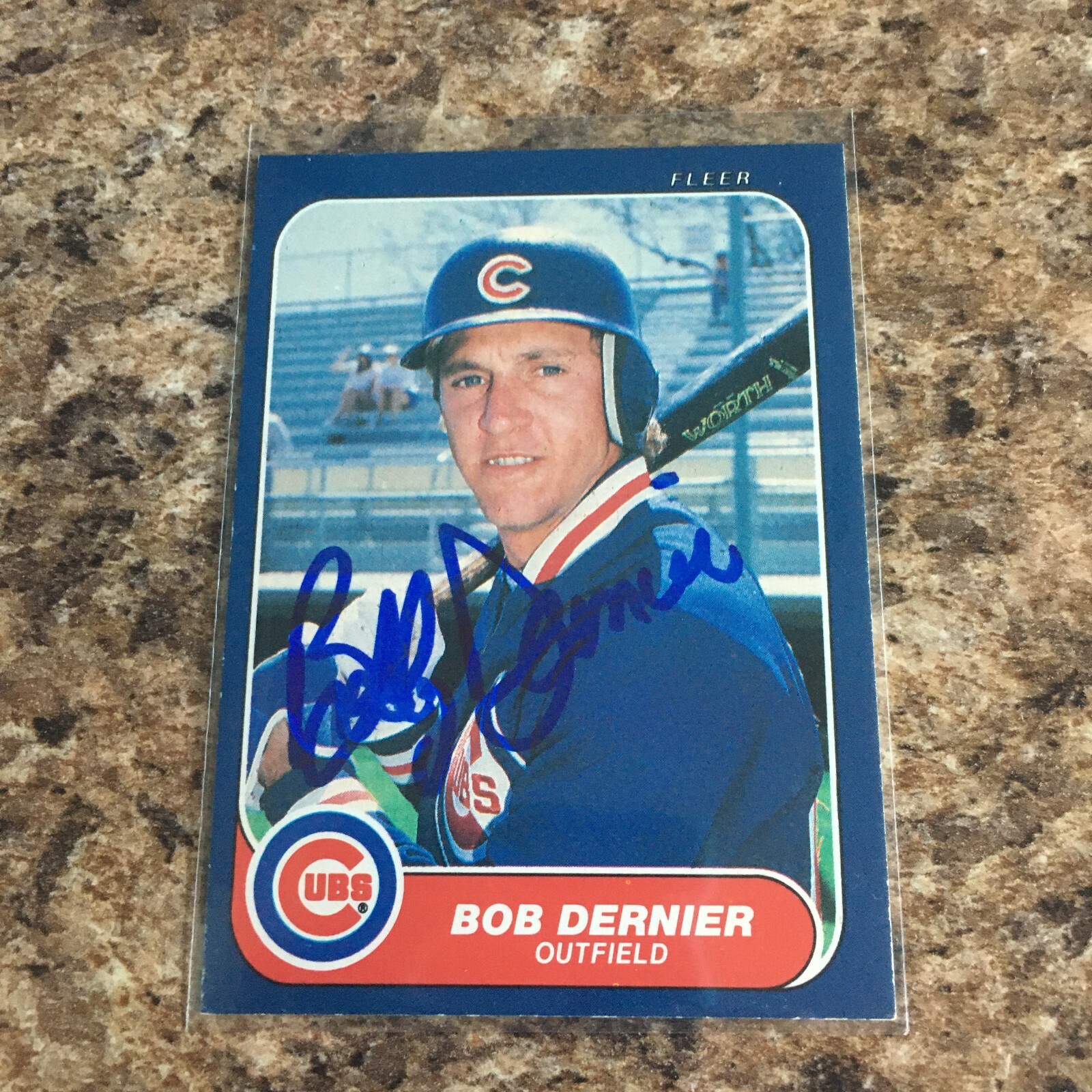 Bob Dernier Signed 1986 Fleer Auto Chicago Cubs | eBay