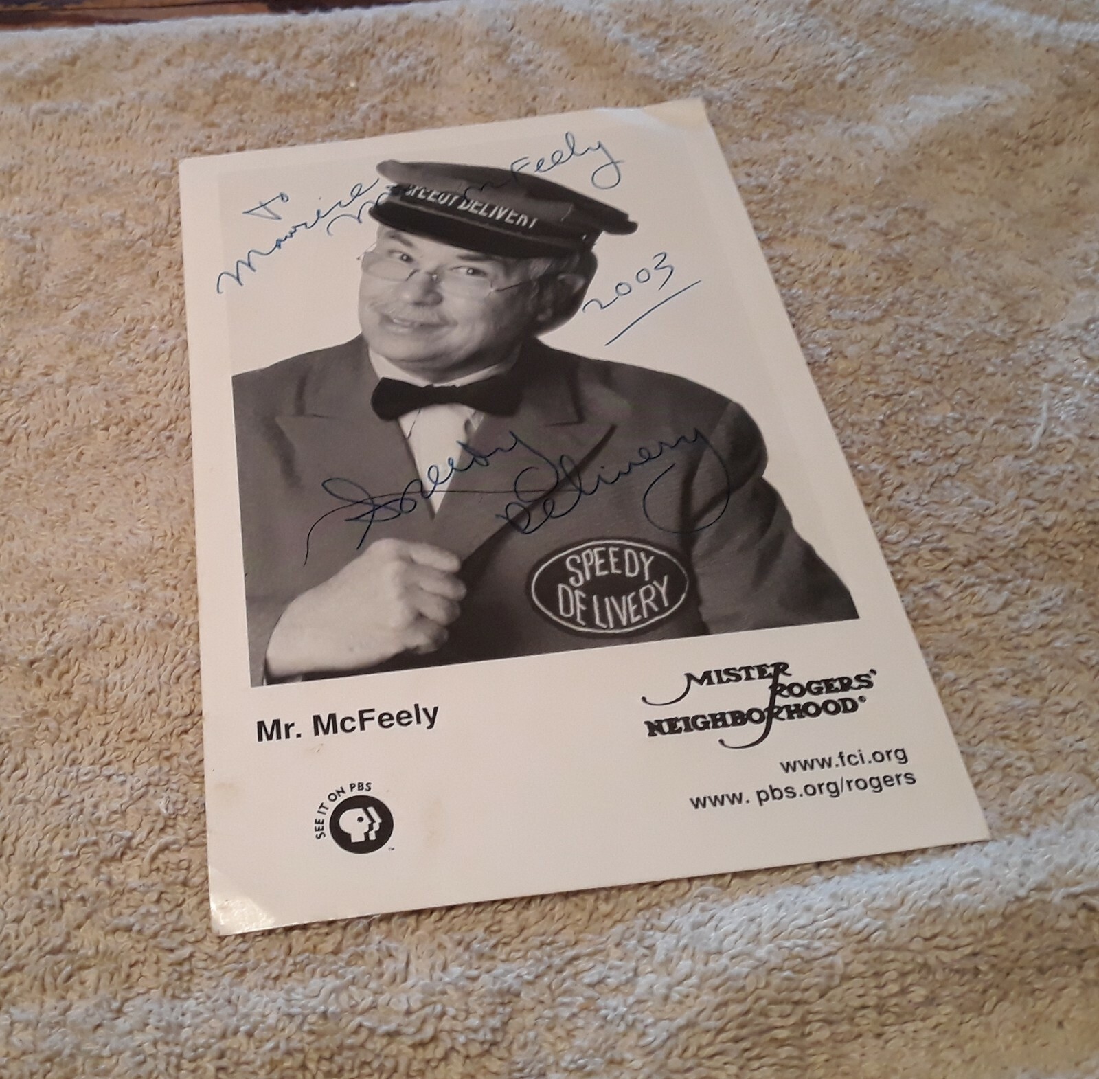 DAVID NEWELL Signed 6x9 Photo MR. MCFEELY MISTER ROGERS' NEIGHBORHOOD ...
