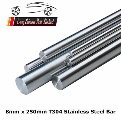 8mm x 250mm T304 Stainless Steel Solid Bar | eBay UK