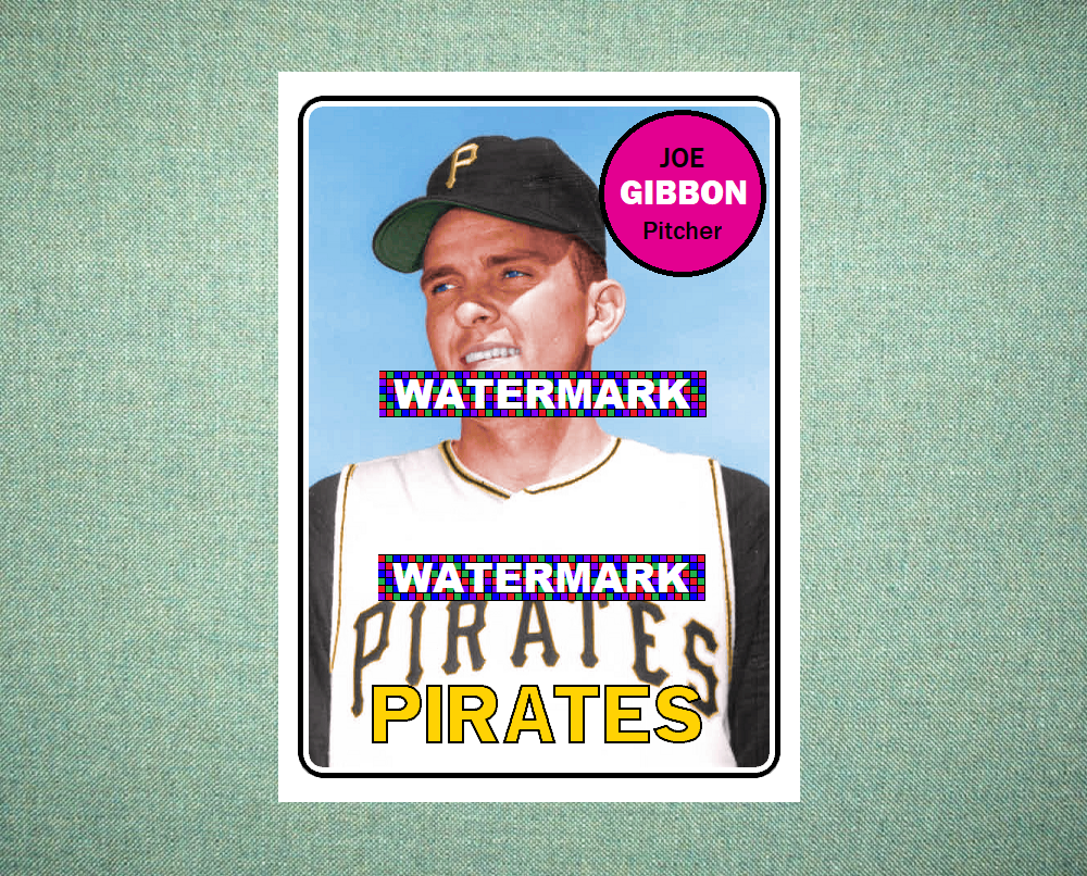 Joe Gibbon Pittsburgh Pirates 1969 Style Custom Baseball Art Card | eBay