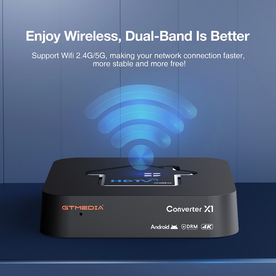 ATSC 3.0 DRM over-the-air OTA Tuner 4K HDTV Box WIFI USB DVR Media ...