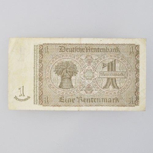 Eine Rentenmark - Rentenbankschein - Deutsche Rentenbank 1937 - Schein ...