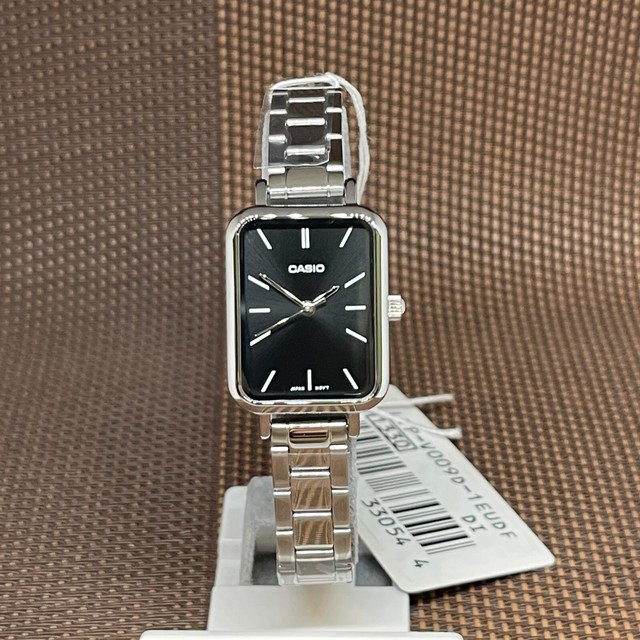 Casio LTP-V009D-1E Black Dial Analog Quartz Rectangle Ladies Casual ...
