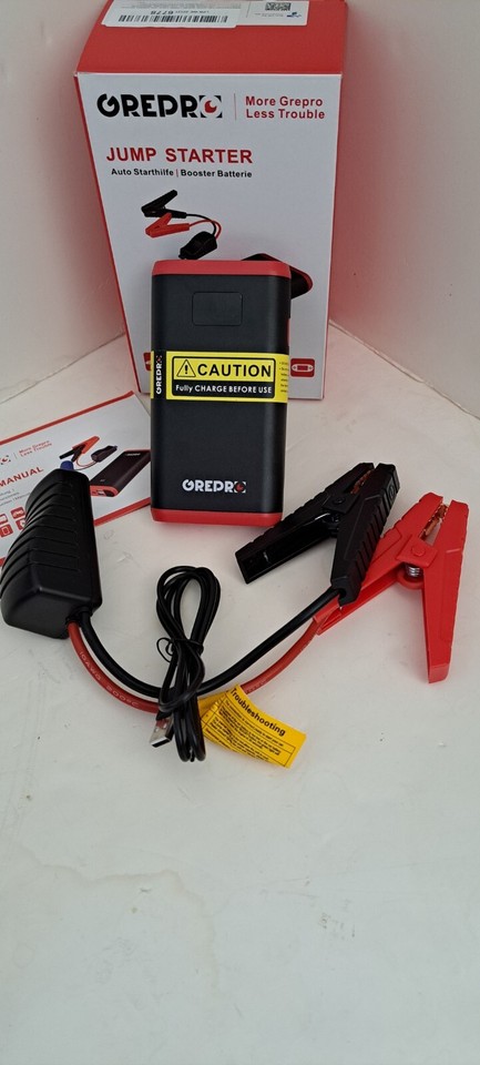 GREPRO Jump Starter Power Pack (up to 6.5L Gas, 4.0L Diesel), Car ...