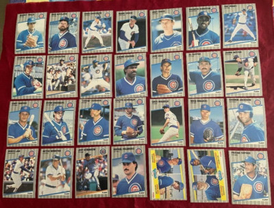 1989 Fleer Chicago Cubs Complete Team Set Grace Palmeiro Maddux Dawson ...