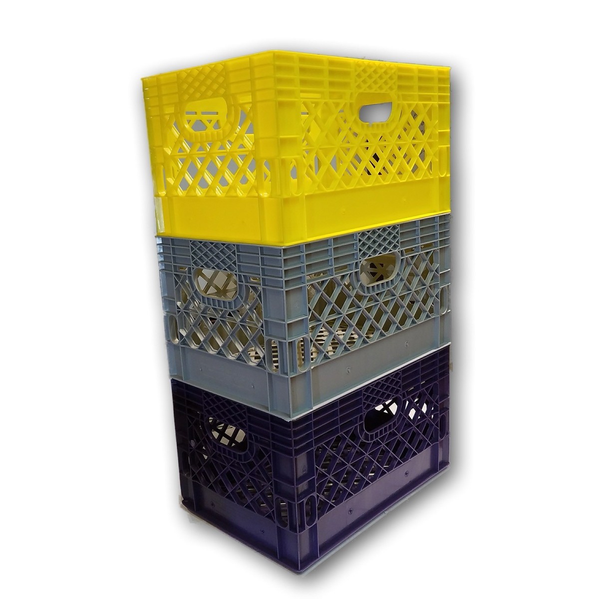 Rectangular Milk Crates Rectangular Blue Plastic Milk Crate, Capacity: