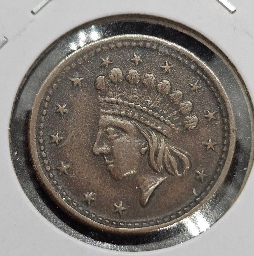 1864 Union Forever / Indian Princess Civil War Token #51/342A | CHOICE ...