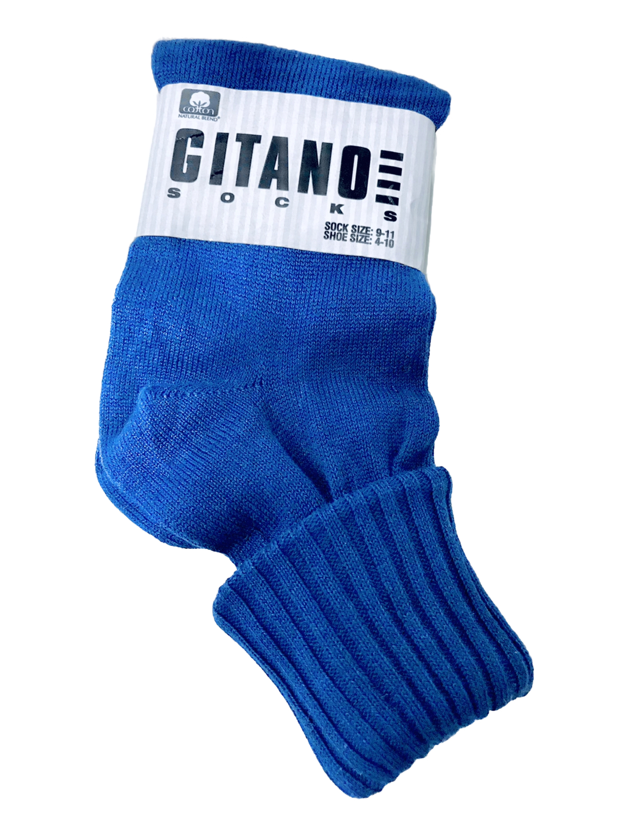 Gitano Vintage 1991 Womens Size 9-11 Navy Mid Calf Turn Cuff Socks ...