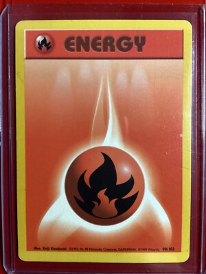 FIRE ENERGY 1999 Pokemon Base Set SHADOWLESS Common POKÉMON 98/102 | eBay