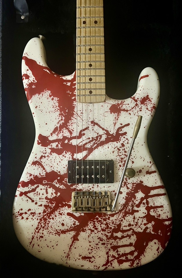 Custom Grover Jackson Charvel Blood Splattered Guitar Letters To ...