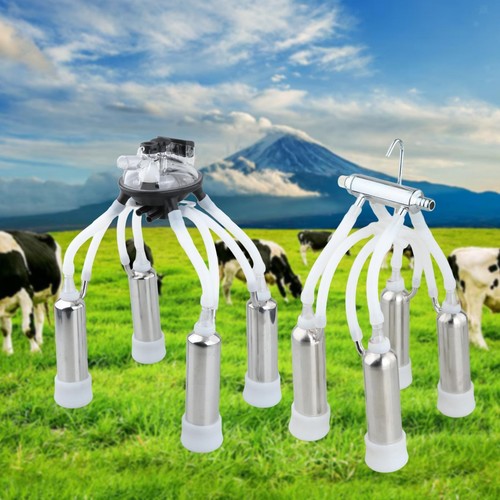 Cow Milking Cluster Thick Stainless Steel Strong Structure Milk Cup Set ...