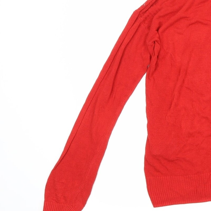 Mango Womens Red Round Neck Viscose Blend Jumper Size M | eBay UK