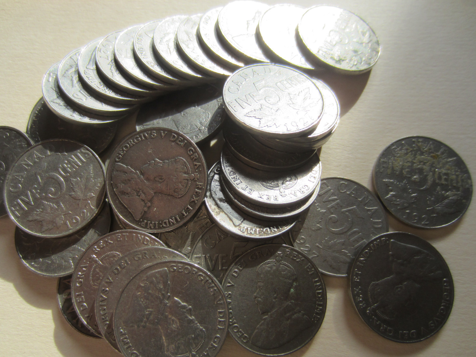 Roll of 1927 Canada Five Cents Coins. (40 Coins RJ) | eBay