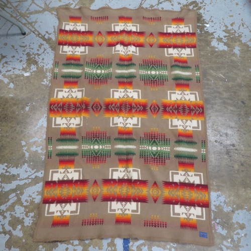 Vintage Pendleton Wool Blanket Beaver State Chief Joseph Ivory | eBay