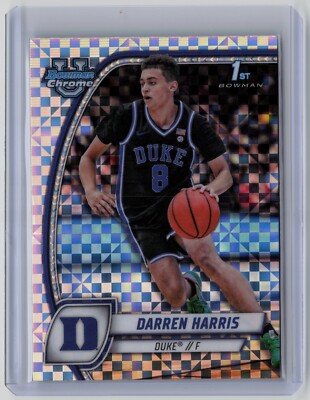 DARREN HARRIS 2024-25 Bowman University Chrome X-FRACTOR RC Duke #18 | eBay