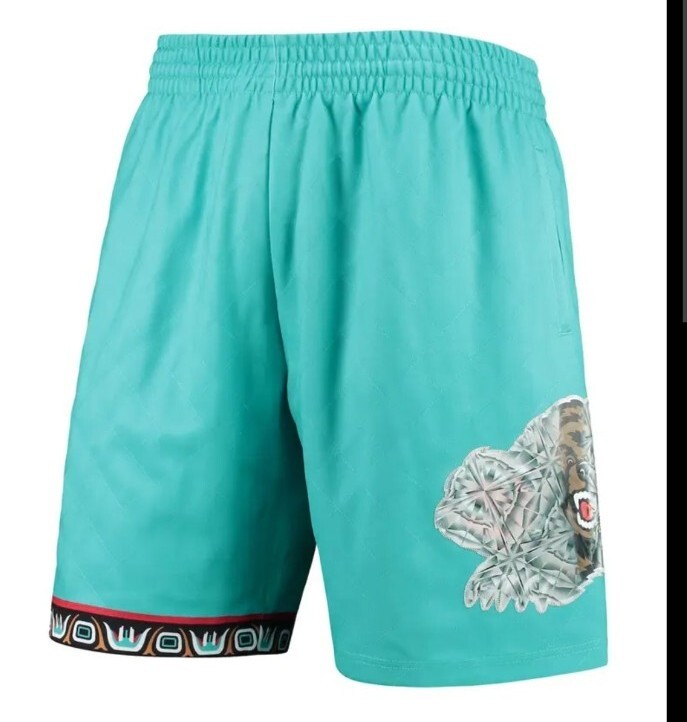 Men's Mitchell & Ness Turquoise Vancouver Grizzlies 1996 Hardwood ...