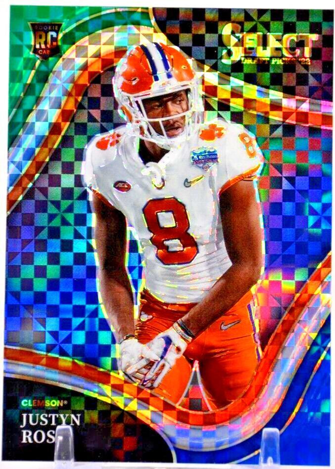 2022 Panini Select Draft Picks - Field Level Justyn Ross #112 Blue ...
