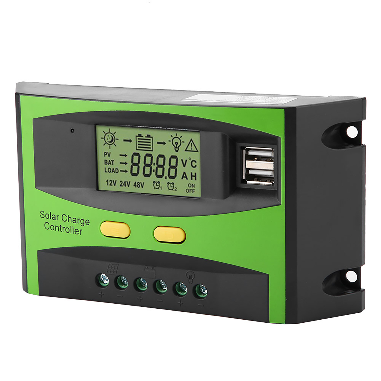 PWM Smart LCD Dual USB Solar Panel Controller Regulator 12V 24V 20A | eBay