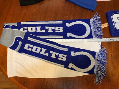 Indianapolis Colts NFL Winter Scarf, Unisex One Size Blue & White 6"x60 ...