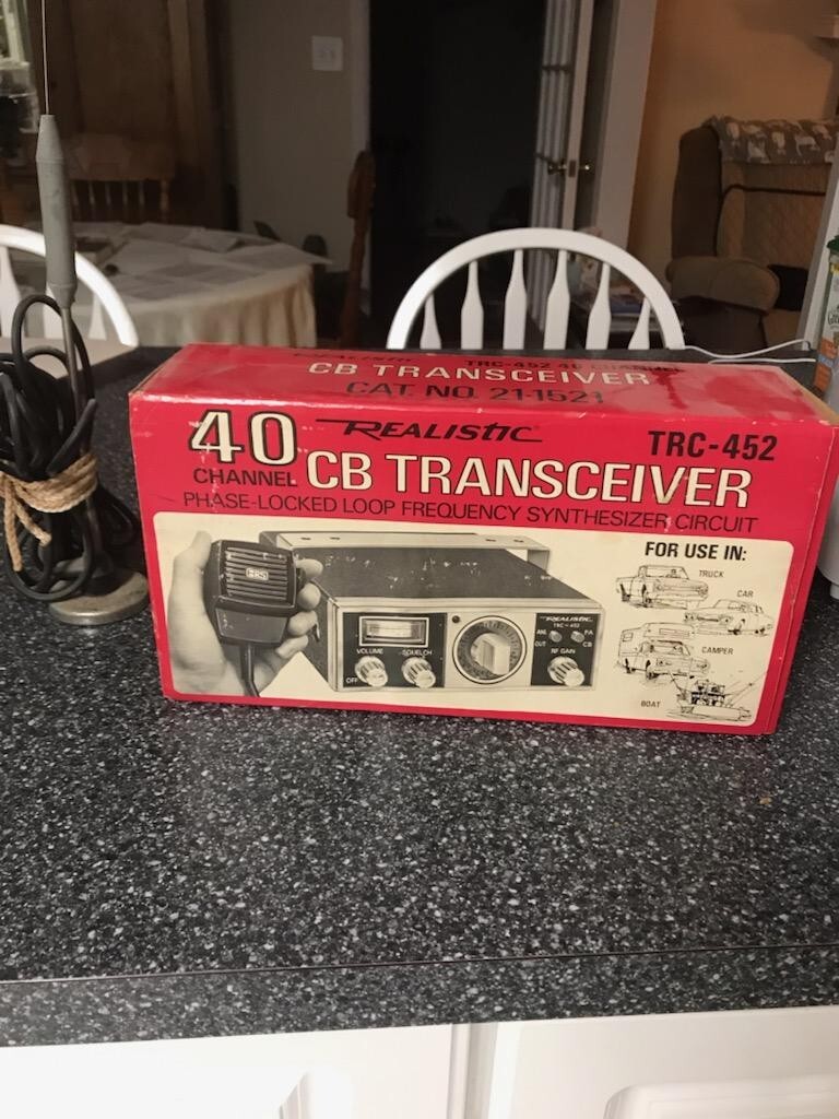Realistic 40 Channel CB Radio TRC-452 WITH MANUAL IN BOX | eBay