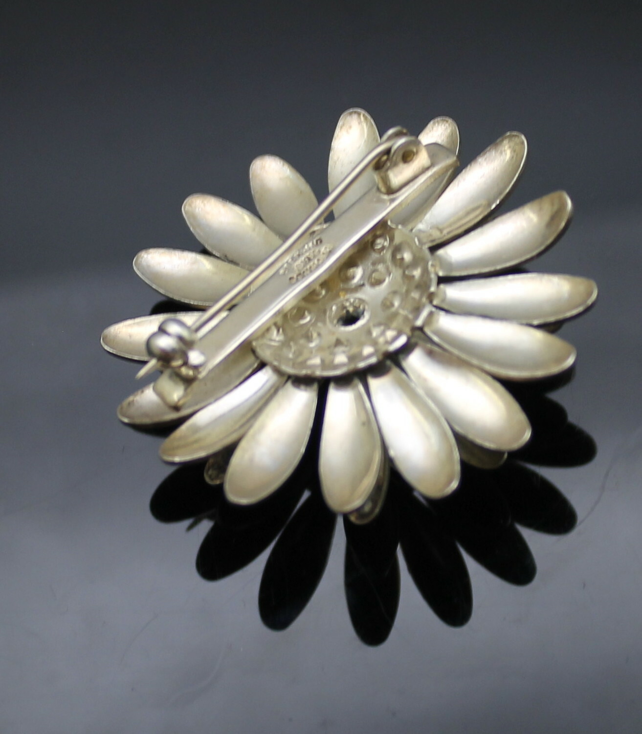 SUPERB JOHN L DENMARK VINTAGE CHRYSANTHEMUM FLOWER STERLING SILVER ...