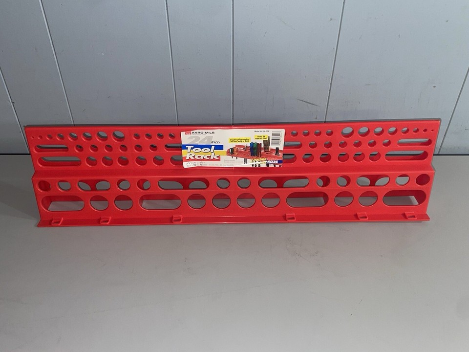 2 New Akro-Mils 24” Tool Rack Organizer 08-024 - HOLDS 96 TOOLS | eBay
