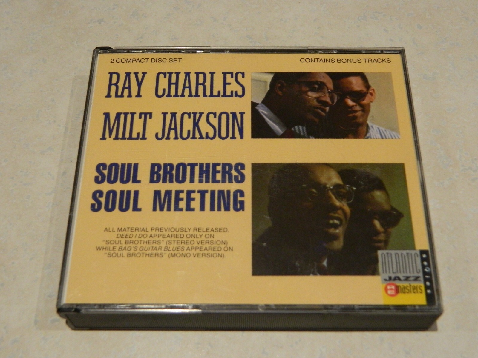 Milt Jackson & Ray Charles Soul Brothers Soul Meeting CD Fatbox ...