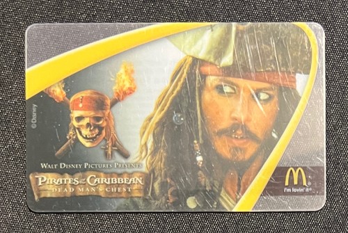 2006 McDonald's ARCH CARD Pirates of the Caribbean JACK SPARROW Johnny ...