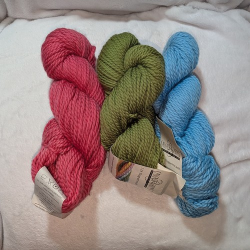 Cascade Yarns 128 Superwash Wool Colors 231, 841, 903 Green Pink Blue 3 ...
