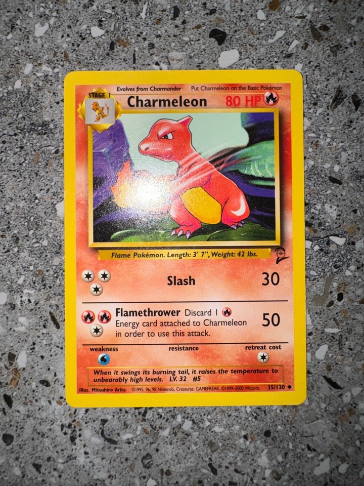Pokemon TCG Cards Charmeleon 35/130 Base Set 2 Uncommon | eBay Australia