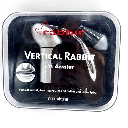 Metrokane Vertical Rabbit with Aerating Pourer, Foil Cutter, Wine ...