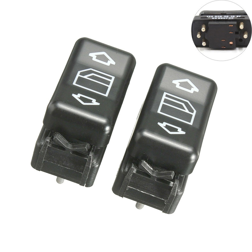Pair L+R Side Electric Window Switch Button for Mercedes Benz 190 W124 ...