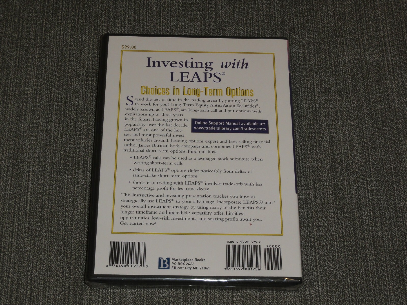 James Bittman - Investing With LEAPS Trading DVD simpler stock market ...
