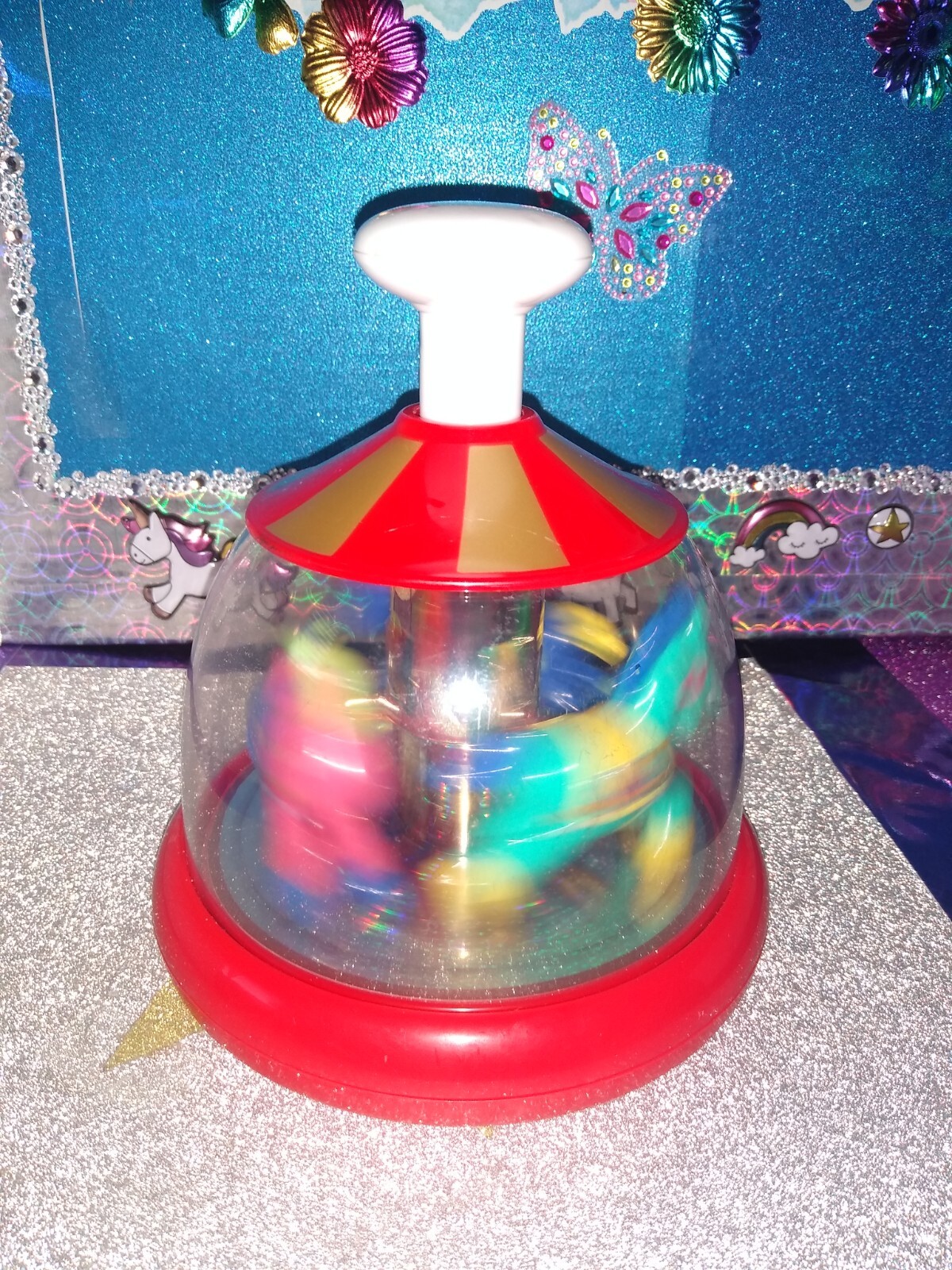 🦄Playgo / Toddler's Toys Circus Top Spinning {Merry-Go-Around} Horses ...