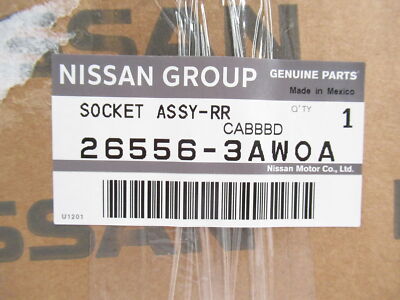 Genuine OEM Nissan 26556-3AW0A Driver LH Tail Light Socket Assy 2012 ...