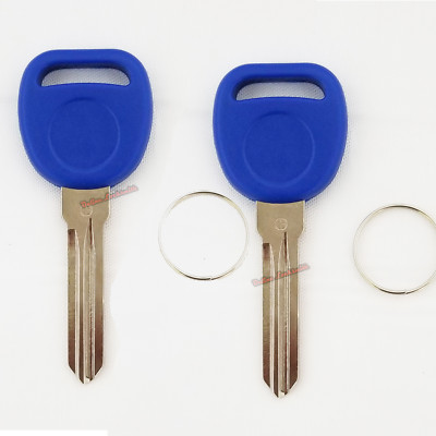 2 Uncut Blue B111 Transponder Chipped Keys For Gm Vehicles DIY ...