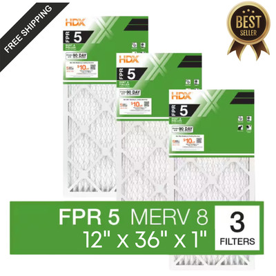 Pleated Air Filters Replacement For Furnace. AC HVAC MERV 8 FPR 5, 3 ...