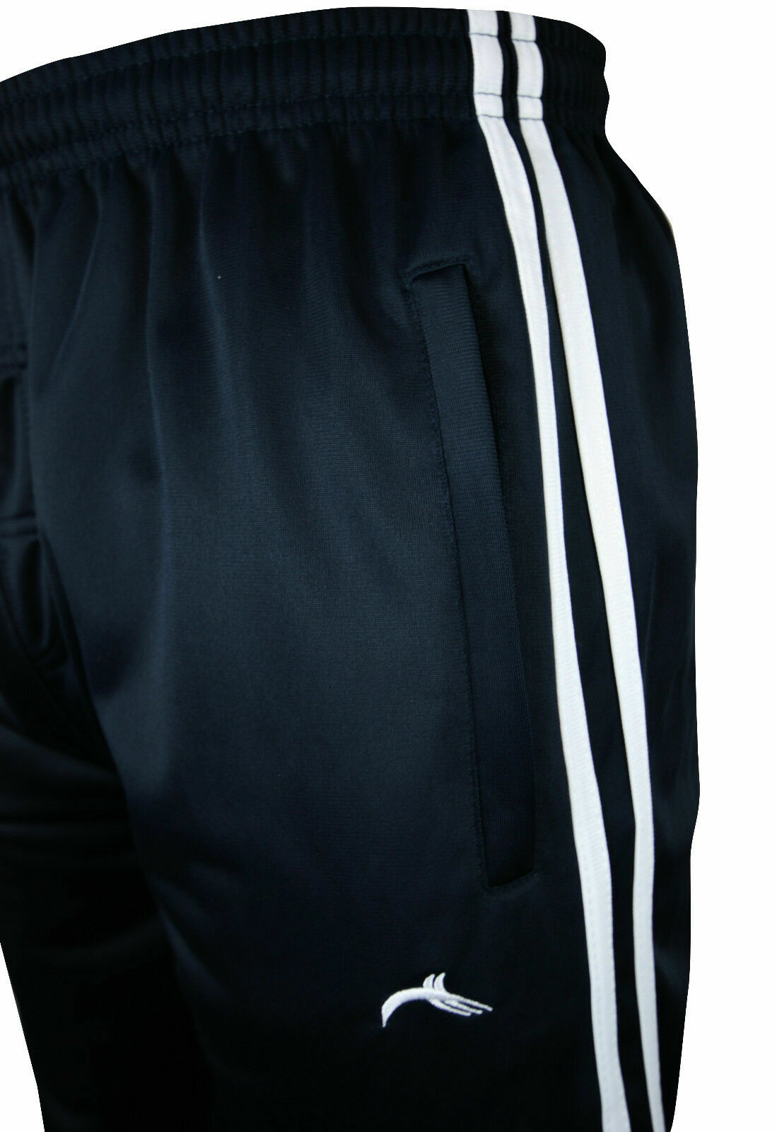 Men's Silky Striped Logo Plain Bottoms Trousers Pants Jogging Casual ...
