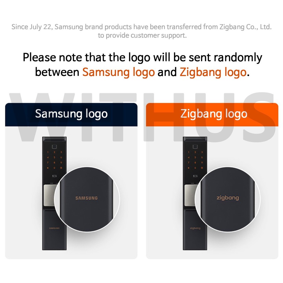 Zigbang SHP-A20 Smart Door Lock Digital Round Door Lock with Key tag ...