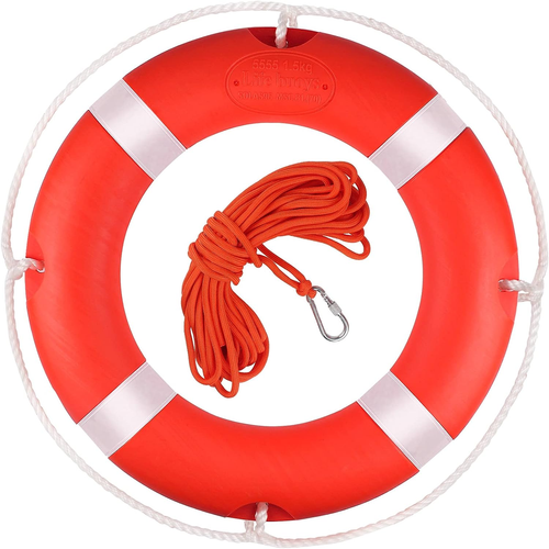 Life Ring, 23"/28" Boat Safety Throw Rings,Life Ring Buoy with ...
