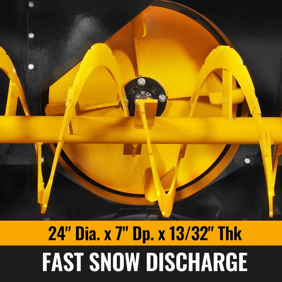 MechMaxx 72" 3 Point PTO Snow Blower,360° Snow Chute,30-75 HP,CAT I ...