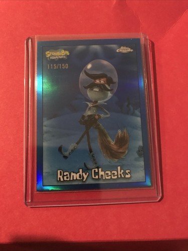 2025 Topps Chrome Spongebob Randy Cheeks Blue Refractor #115/150 | eBay